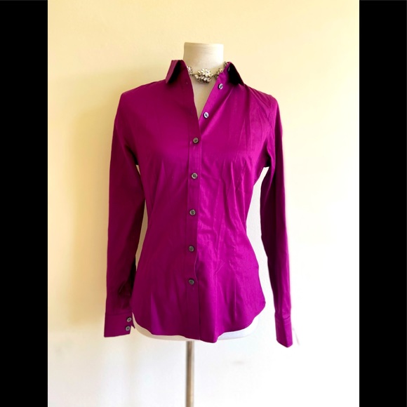 Tops | Deep Bright Purple Shirt Nwt Stunning Color | Poshmark